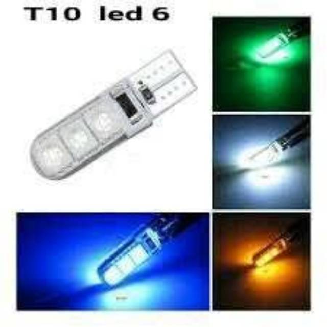 Jual Lampu Sen Jelly T10 Led6 Kedip Atau Diam, lampu LED T10 12v motor mobil | Shopee Indonesia