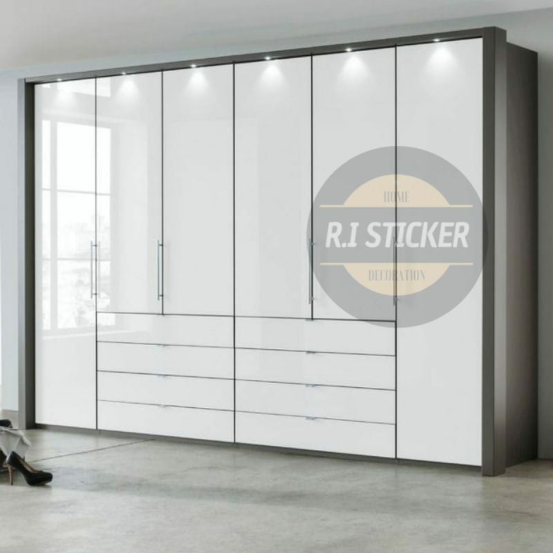 Jual Stiker Skotlet kichenset lemari meja Sticker putih doff putih ...