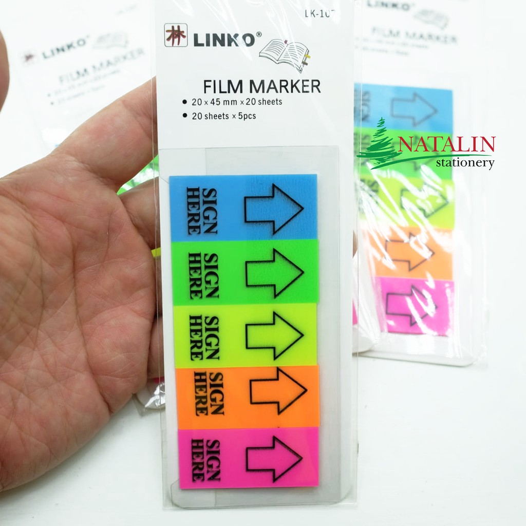 Jual SIGN HERE - STICKY NOTE - POST IT LINKO ( LK-107 ) | Shopee Indonesia