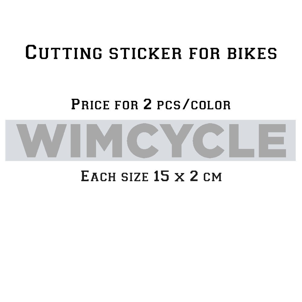 Jual Sticker Sepeda Cutting Vinyl Wimcycle 15 x 2 cm (2 buah) | Shopee ...