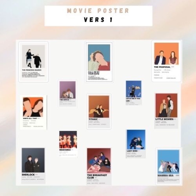 Jual MOVIE POSTER stickers | aesthetic stickers movie stickers series ...