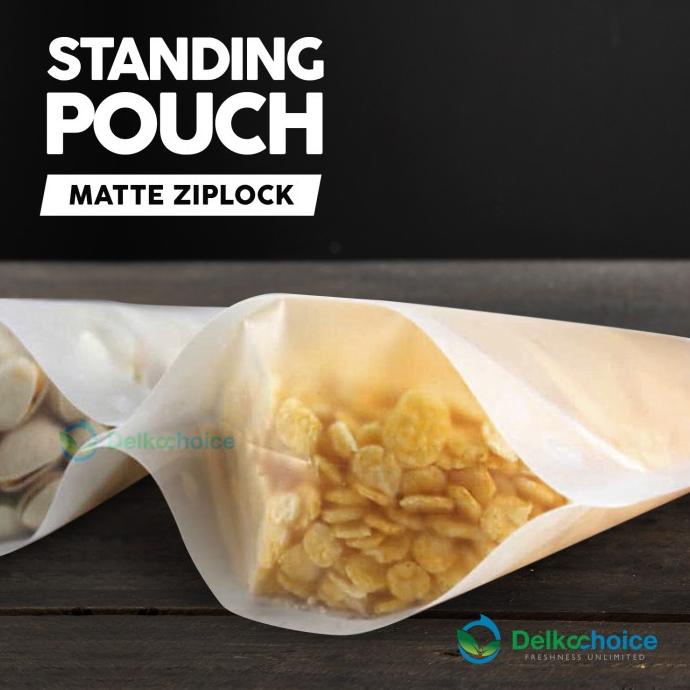 Jual STANDING POUCH ZIPLOCK MATTE NON WINDOW DELKOCHOICE 14X22 | Shopee ...