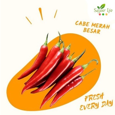 Jual Cabe Merah Besar 125 Gram Fresh Red Chili Cabai Sayur Hijau Segar ...