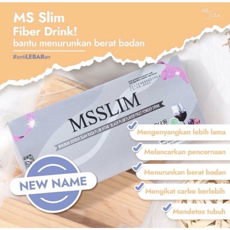 Jual MS SLIM minuman serbuk buah rasa plum hitam/black plum flavor fruit powder drink ORIGINAL ...