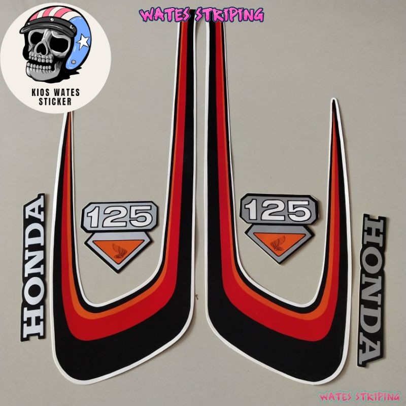 Jual Striping Decal Polet Sticker honda cb100 CB 125 jadul merah ...