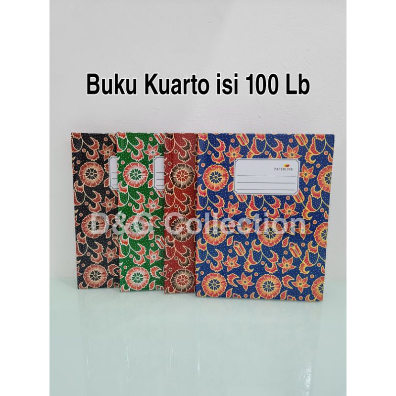 Jual BUKU KUARTO ISI 100 LEMBAR PAPERLINE/BUKU AKUNTANSI KUARTO ...