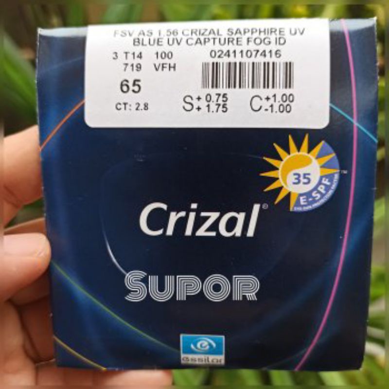 Jual lensa minus Essilor Blue UV Capture Crizal Sapphire UV anti Blue ...