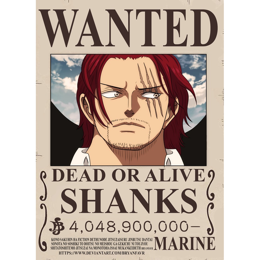 Jual POSTER ANIME ONE PIECE BOUNTY WANTED CUSTOM UKURAN A5 A4 ART PAPER ...