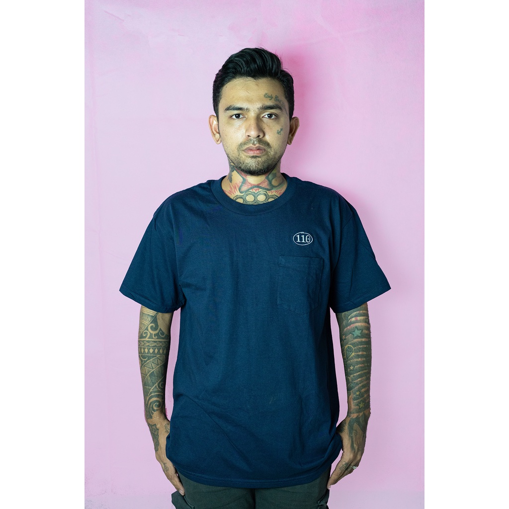Jual T-Shirt Pocket Embroidery Navy (Vol. Damos) | Shopee Indonesia