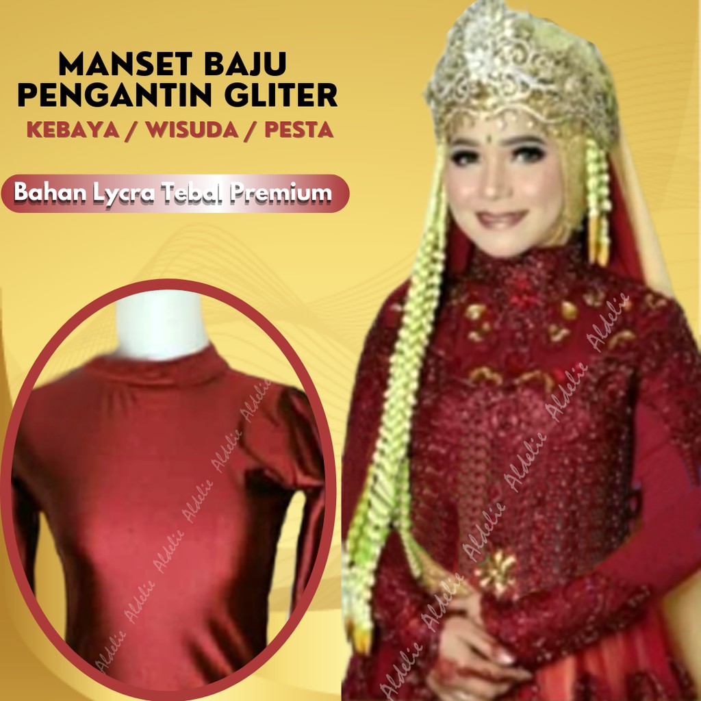 Jual MANSET BAJU PENGANTIN GLITER / DALEMAN KEBAYA / MANSET KEBAYA ...