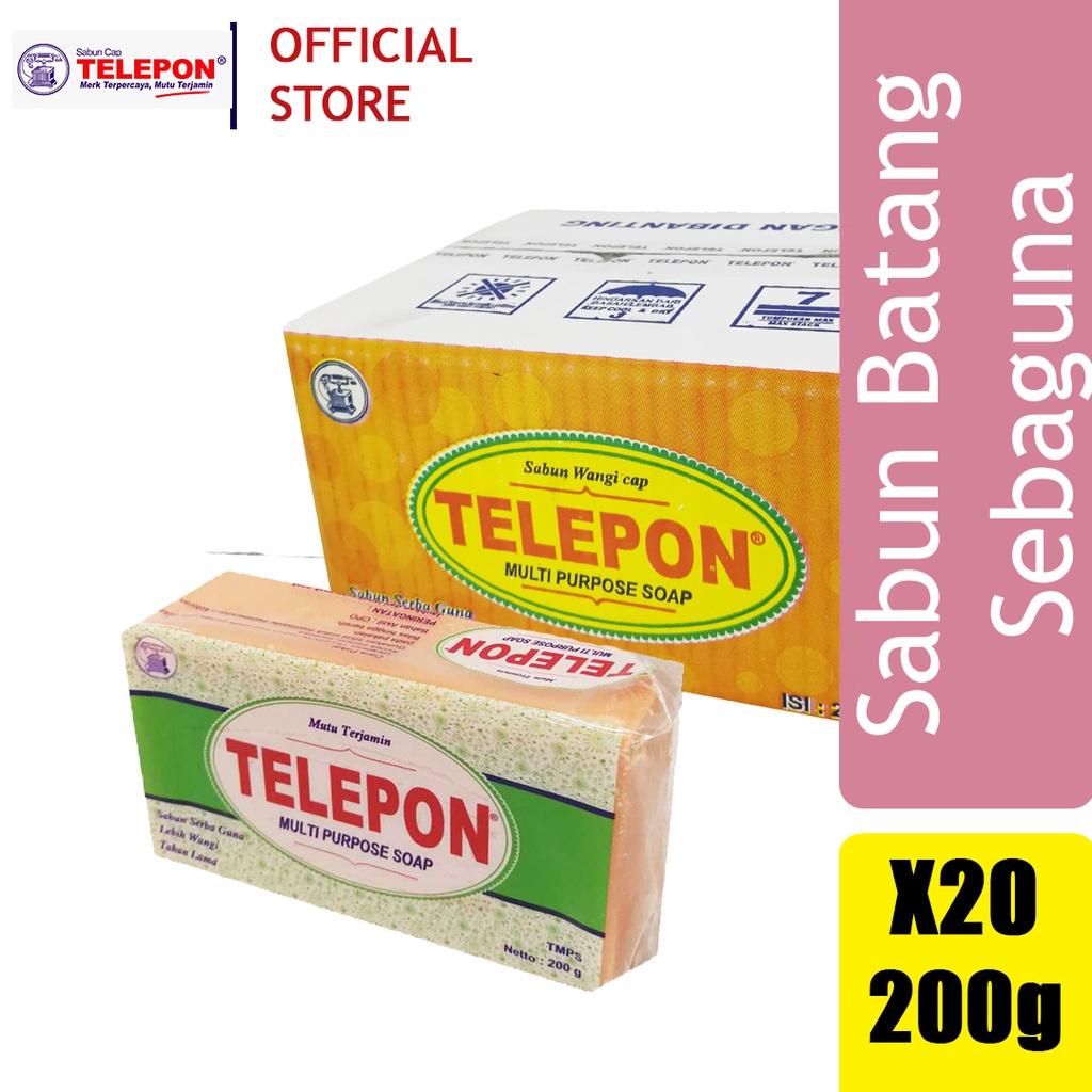 Jual 1 KOTAK isi 20 Btg - Sabun Batang Telepon Serbaguna 200GR Multi ...