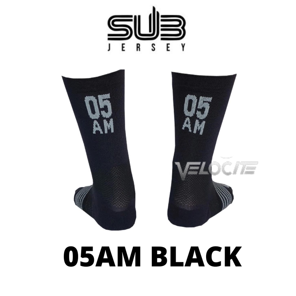 Jual Socks SubJersey 05AM Black Kaos Kaki Sub Jersey Sepeda Gowes Hitam | Shopee Indonesia