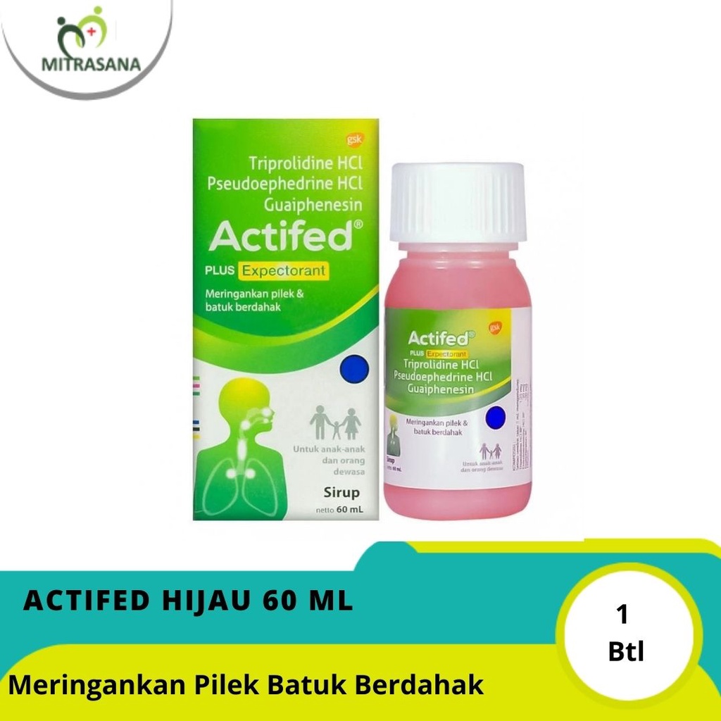 Jual Actifed Plus Expect 60ml (Green) | Shopee Indonesia