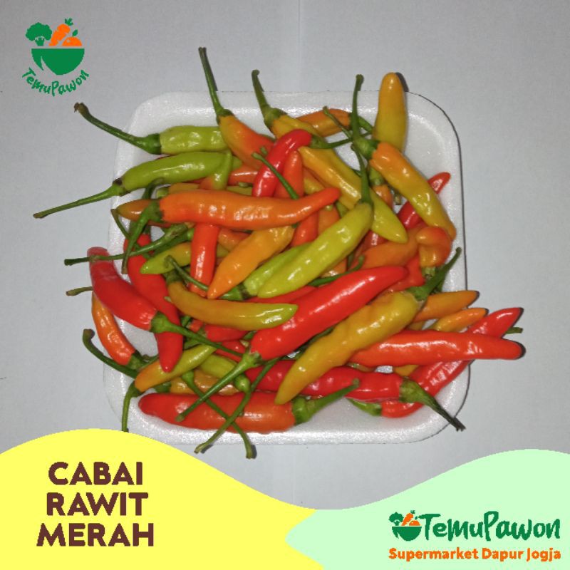 Jual CABAI RAWIT MERAH PER PACK - Cabe Merah Bumbu Dapur Pedas ...