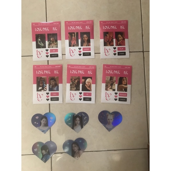 Jual OFFICIAL STICKER HEART HOLOGRAM HOLO ALBUM IVE LOVE DIVE WONYOUNG ...