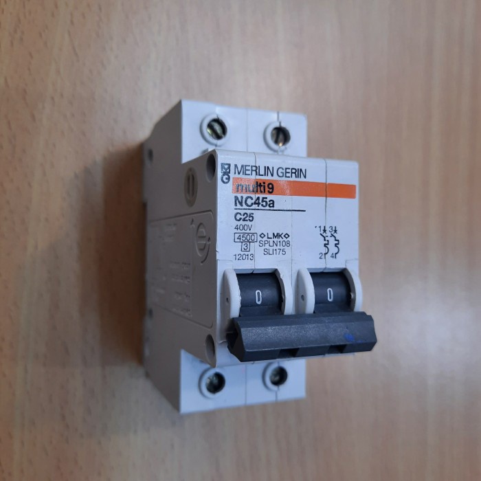 Jual Mcb Nc45A Merlin Gerin 2P 25A /2 Phase | Shopee Indonesia
