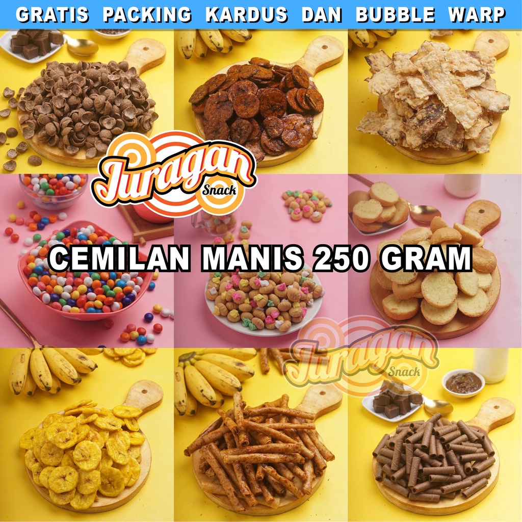 Jual SNACK KILOAN SERBA MANIS 250 GRAM makanan ringan jajanan cemilan ...