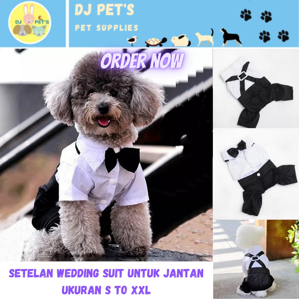 Jual Baju anjing dan baju kucing jumpsuit tuxedo PET3056 | Shopee Indonesia