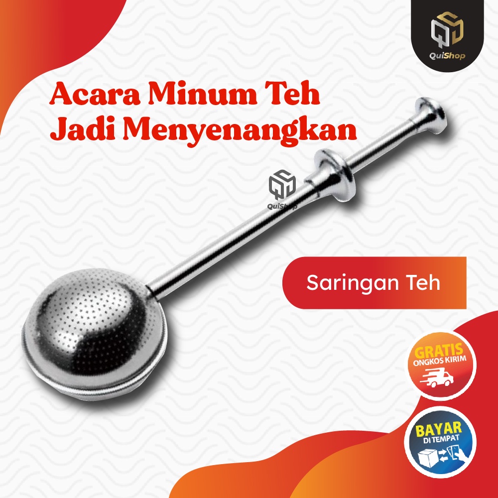 Jual Saringan Teh Stainless Steel Tea Strainer Syringe Filter Air Teh Reuse Peralatan Dapur ...