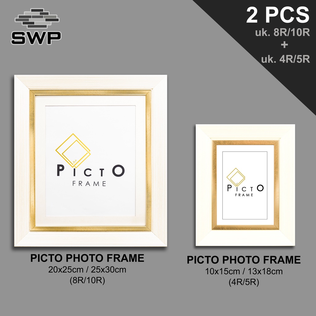 Jual SWP Bingkai Foto Frame Pigura Gold Bundling 10R/8R+5R/4R-4520 ...