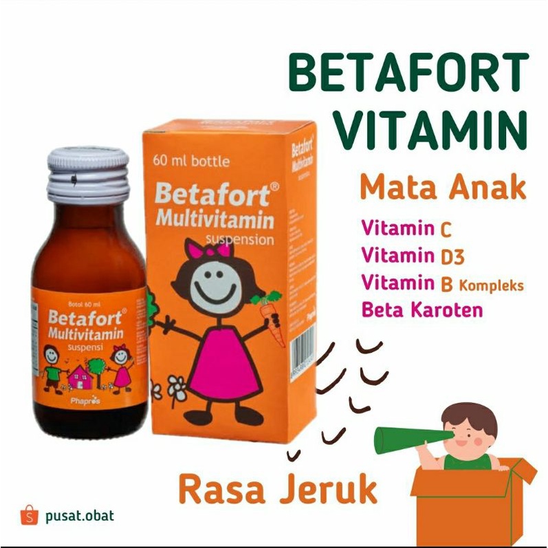 Jual Betafort Multivitamin Mata Anak + Vit D3 | Shopee Indonesia