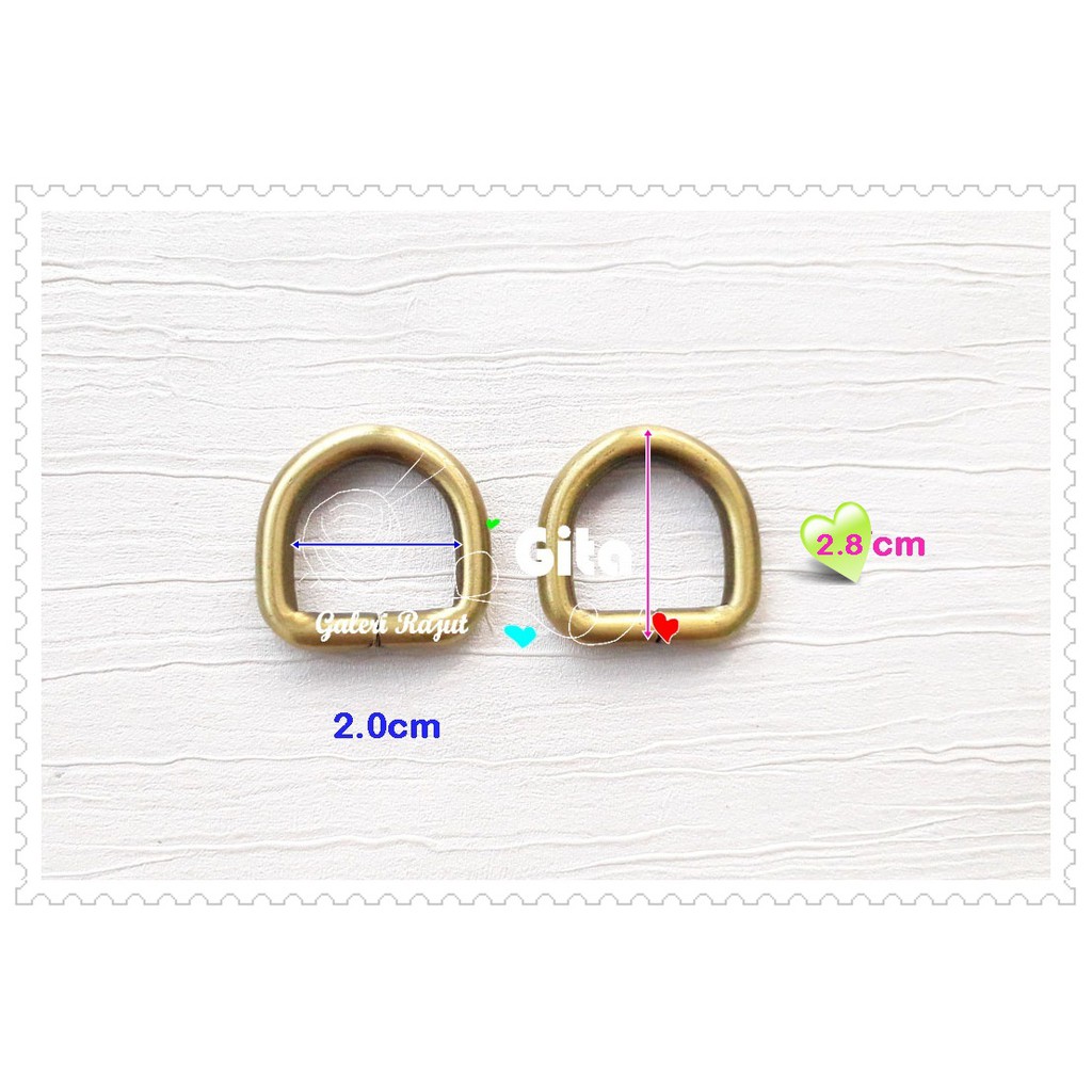 Jual (2pcs) Ring D Ring Tas ATG 2.0cm | Shopee Indonesia