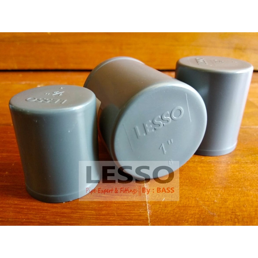 Jual Dop Cap PVC Lesso AW 1" Inch Cap Penutup Pipa Fitting Sambungan ...