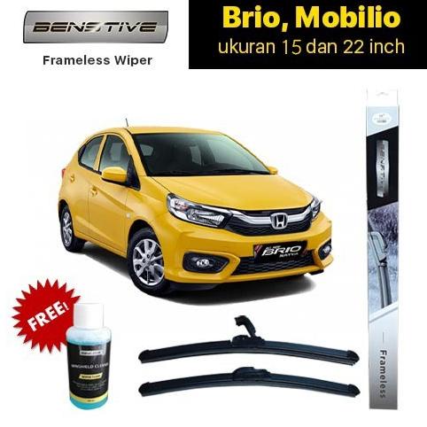 Jual Wiper Frameless BENSTIVE Brio Mobilio with lock ukuran 22 dan 16 ...