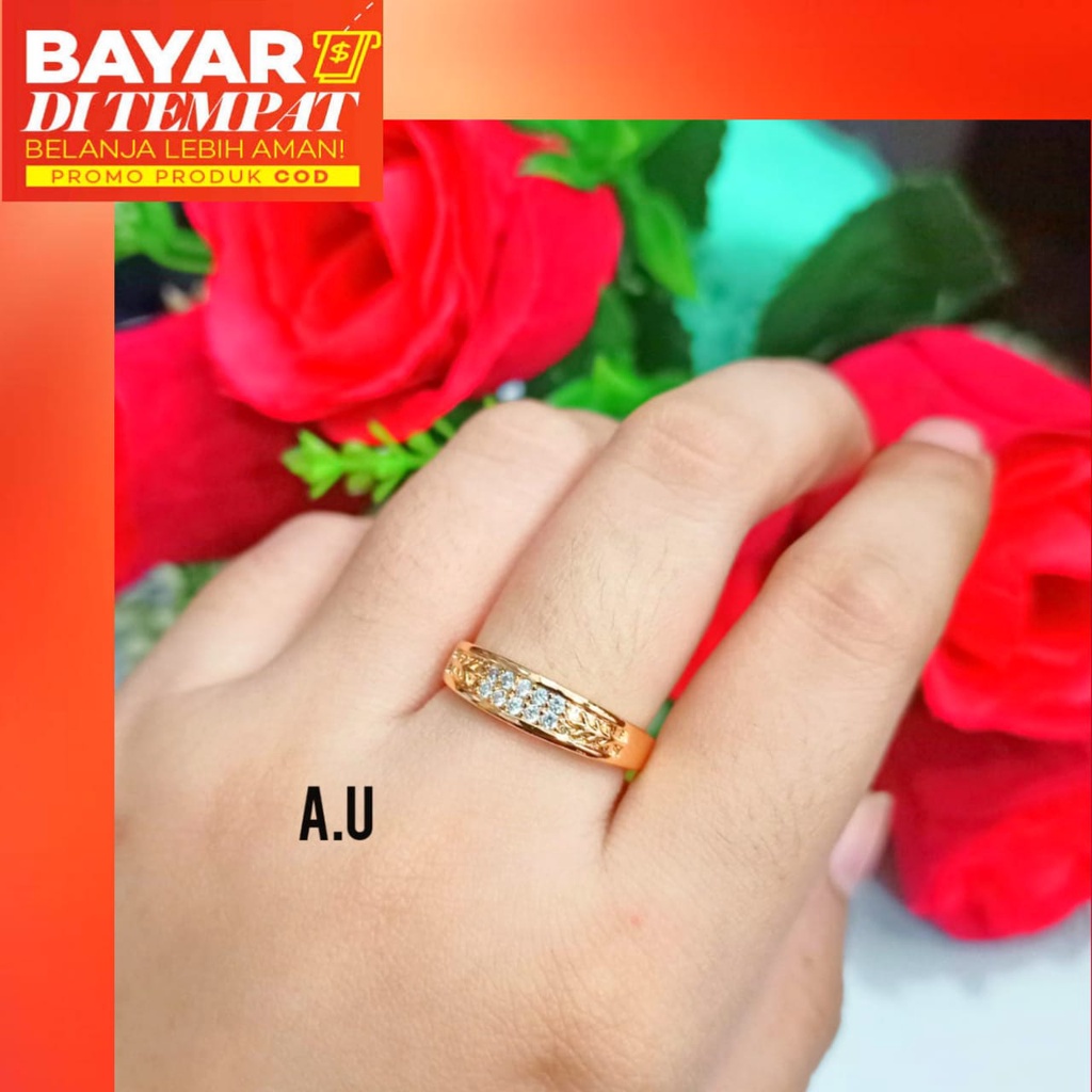 Jual Cincin permata simple termanis dan modis emas Korea tidak karat ...