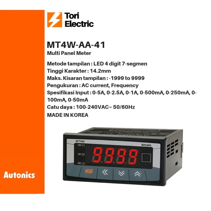 Jual AUTONICS MULTI PANEL METER MT4W-AA-41 100% ORI | Shopee Indonesia