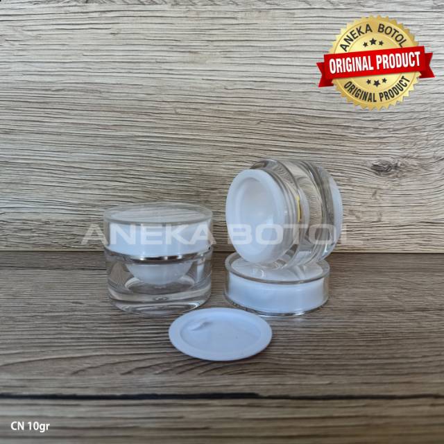 Jual POT CREAM ACRYLIC 10 GRAM PUTIH BENING / POT CN / POT IMPORT ...