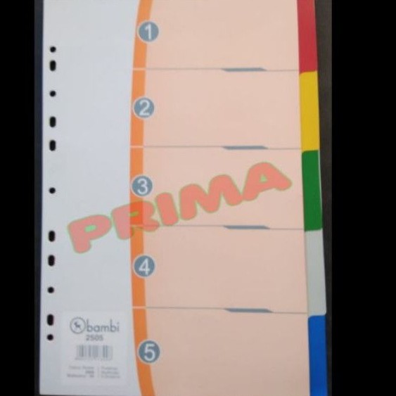 Jual Pembatas dokumen / index / divider Bambi Folio section 5 | Shopee ...