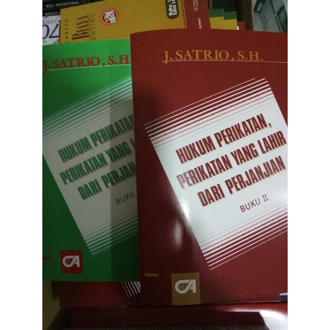 Jual Hukum perikatan perikatan yang lahir dari perjanjian peg j satrio ...