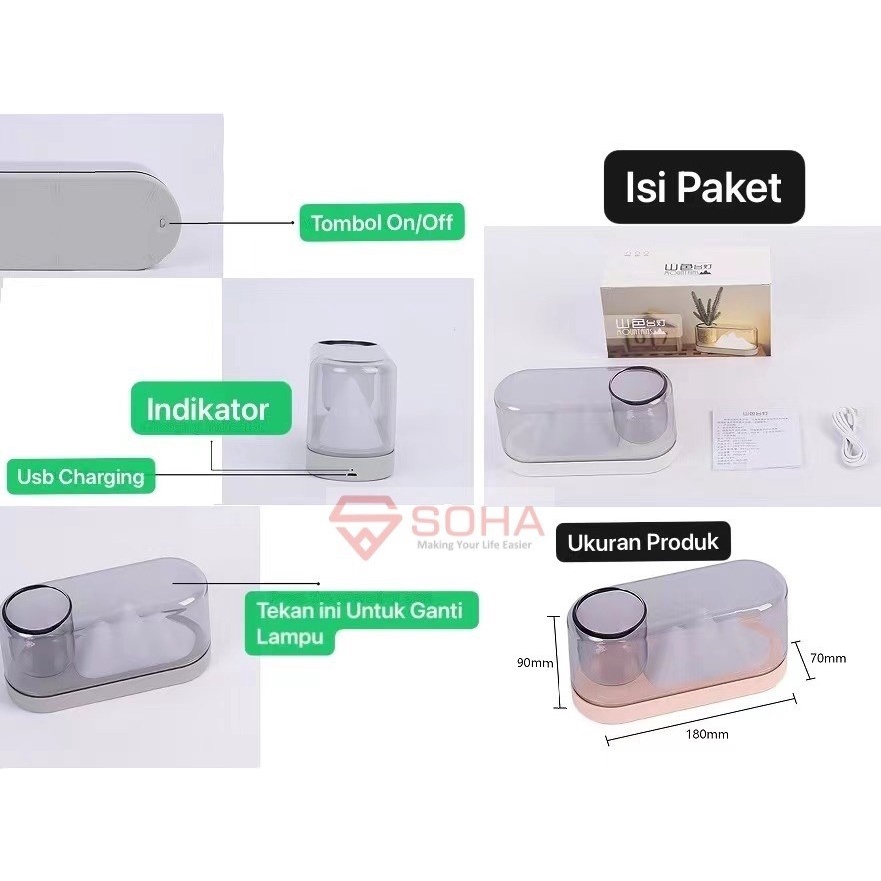 Jual LP07 LAMPU GUNUNG MALAM KAMAR MEJA TIDUR COCOK HADIAKREATIF BAGUS ...