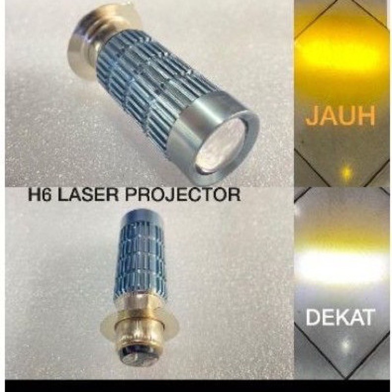 Jual Lampu LED laser H6 lensa 2 warna putih - kuning Hi-Lo Low HJG ...