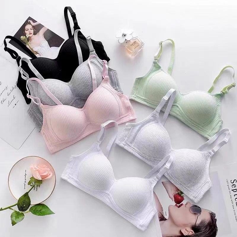 Jual Miss curiosity BH Bra motif garis lurus Push Up Style Senam Zumba ...