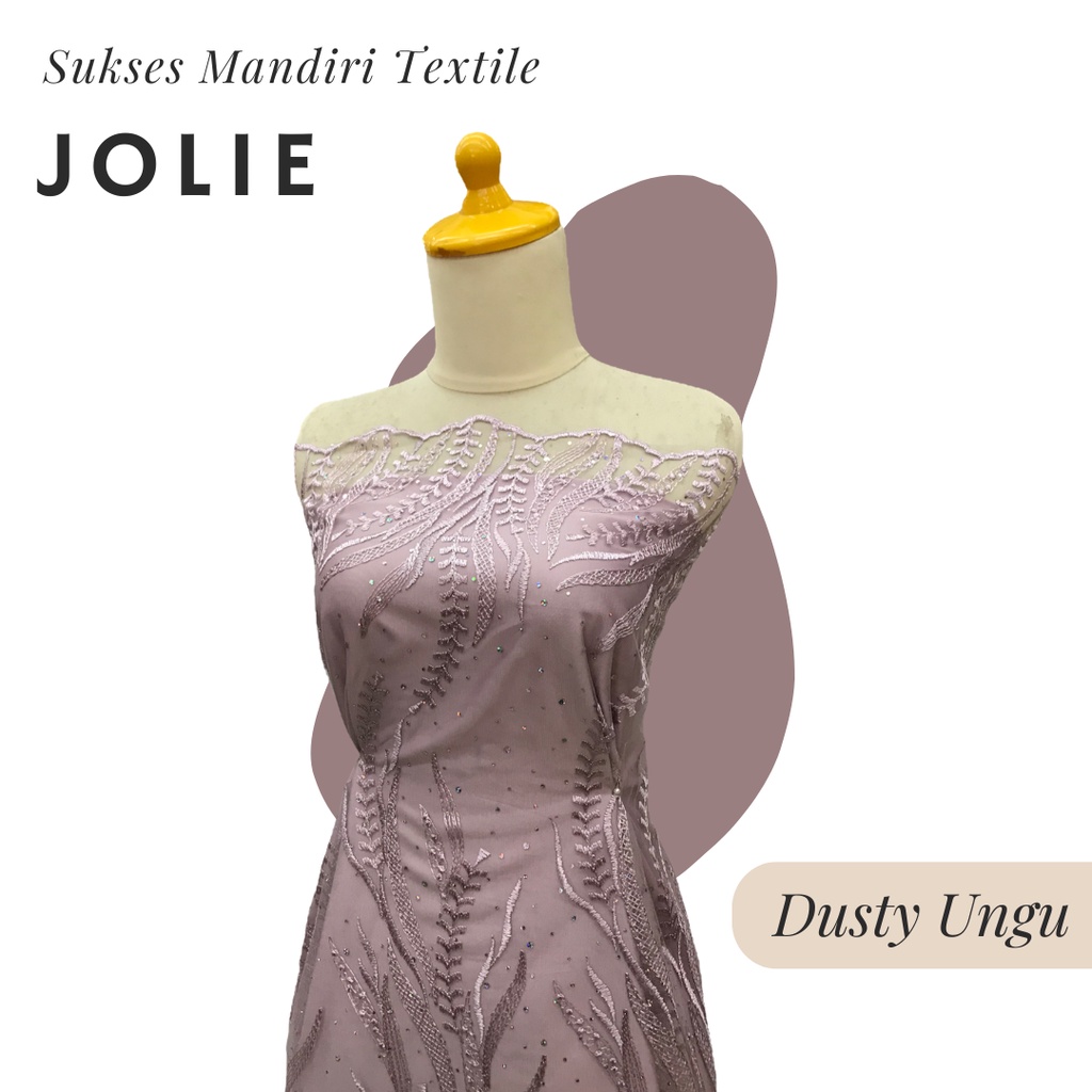 Jual [JOLIE] Brokat Brukat Tile Premium Mewah Warna Dusty Ungu | Harga ...