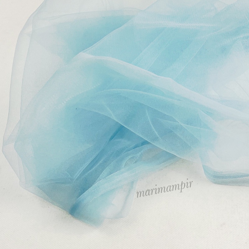 Jual KAIN TILE TULE TULLE HALUS 100 CM X 125 CM BIRU MUDA KTS22 ...