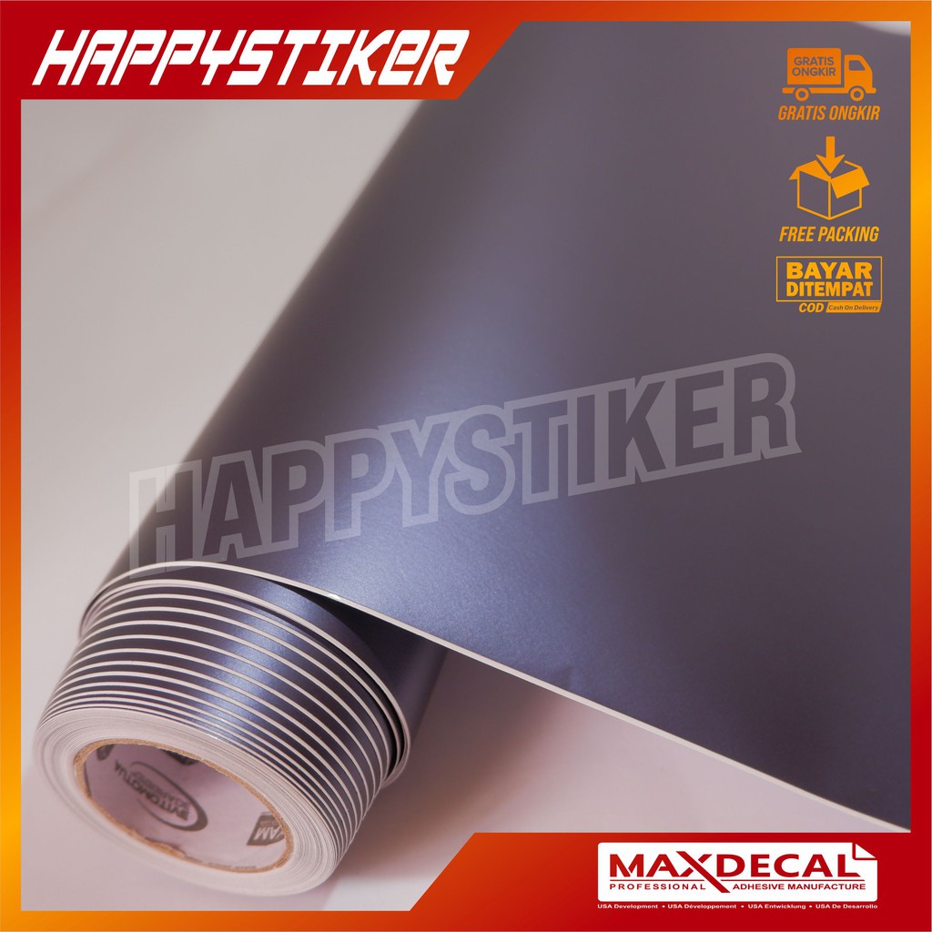 Jual Sticker Skotlet Blue Navy / Sticker Biru Doff Metalik / Skotlet ...