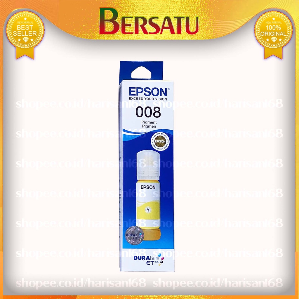 Jual Epson 008 Original Tinta Pigment Black Cyan Magenta Yellow Printer ...