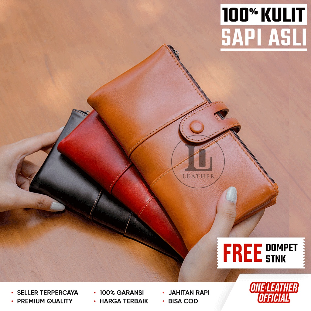 Jual Dompet Panjang Kulit Wanita Sapi Asli Cewek Remaja Leather Long ...