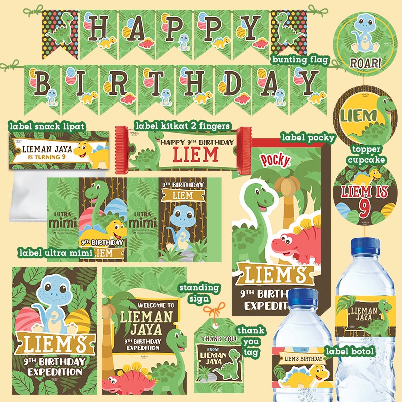 Jual BOY Birthday Dessert Table Printable / Sweet Corner Party ...