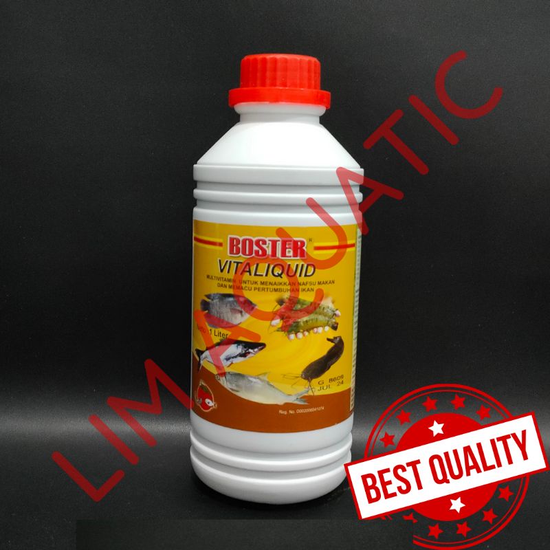 Jual BOSTER VITALIQUID 1 LITER / VITAMIN UNTUK IKAN DAN UDANG | Shopee ...