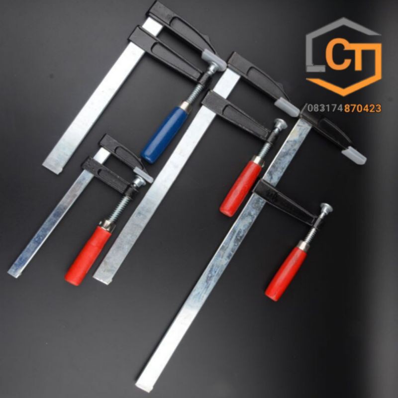 Jual Klem F mini size 50 x 800 mm Clamp F Penjepit model F Standar ...