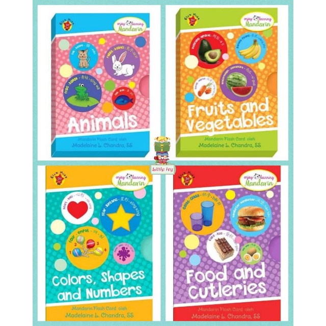 Jual Enjoy Learning Mandarin FlashCards (Card) Animals/Fruits and ...