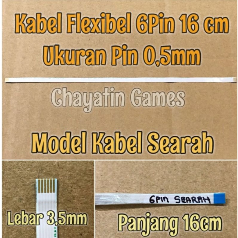 Jual Kabel Flexibel 6 Pin Halus SEARAH Panjang Kabel 16cm Ukuran Pin 0 ...