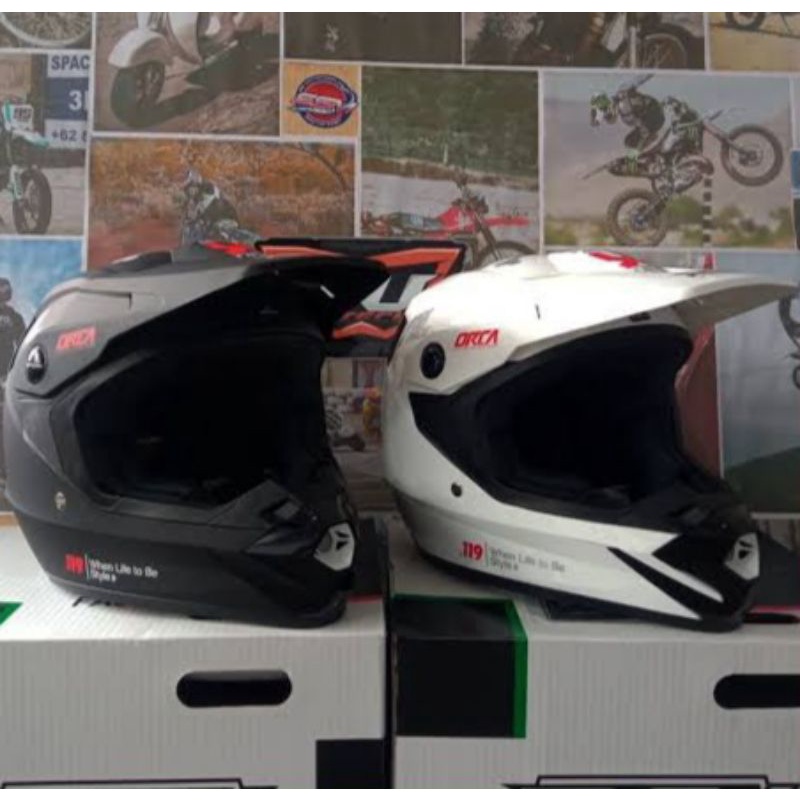Jual HELM CROSS / TRAIL SUPERMOTO RSV ORCA KSR ONEONENINE 119 ORIGINAL ...