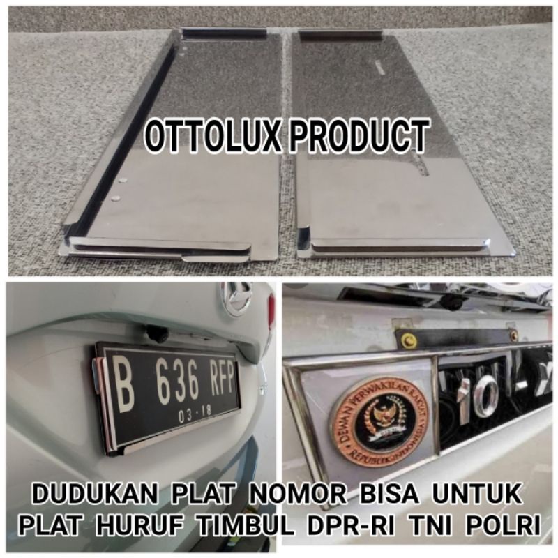 Jual Dudukan plat nomor mobil Stainles yang tebal. bisa untuk plat ...