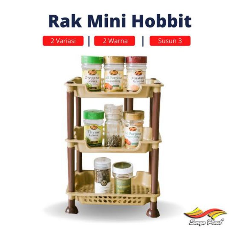 Jual RAK MINI SERBAGUNA 29x21x33 CM 3 SUSUN / RAK BUMBU / RAK MEJA ...