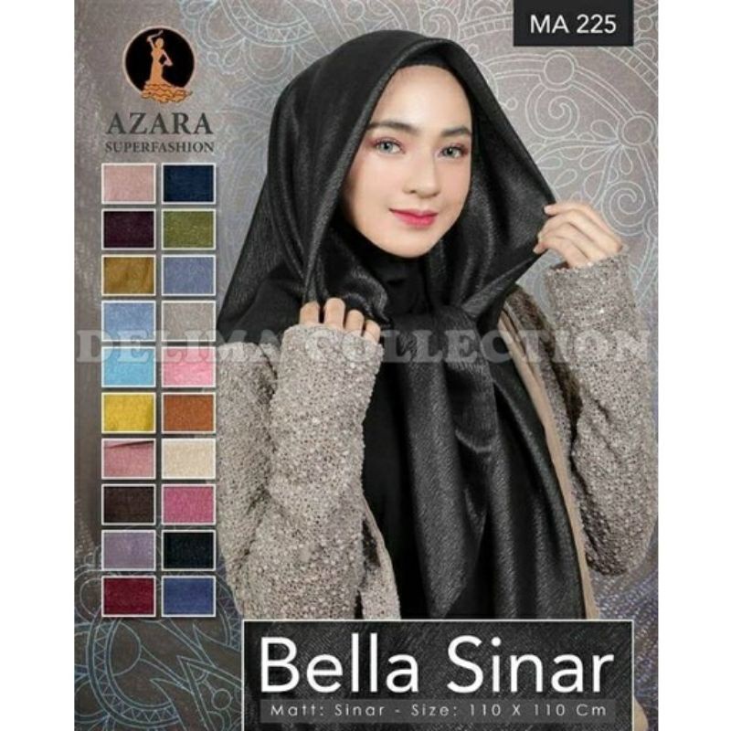 Jual [READY] Hijab Shinar Bella Square Lasercut Shinar Glamour | Hijab Gliter | Hijab Glowing ...